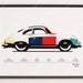 Porsche 356 Print Color Codes Original Art Wall Poster Decor - Etsy