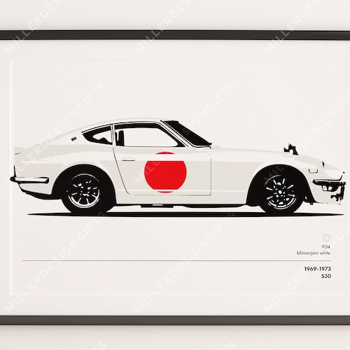Nissan 240Z Color Codes Print Fairlady Z Original Art - Etsy