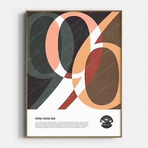 Porsche 996 Vintage Typography Print | Original Wall Art Poster | Mid ...