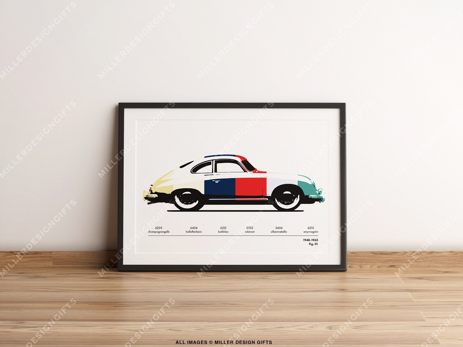 Porsche 356 Print Color Codes Original Art Wall Poster Decor - Etsy