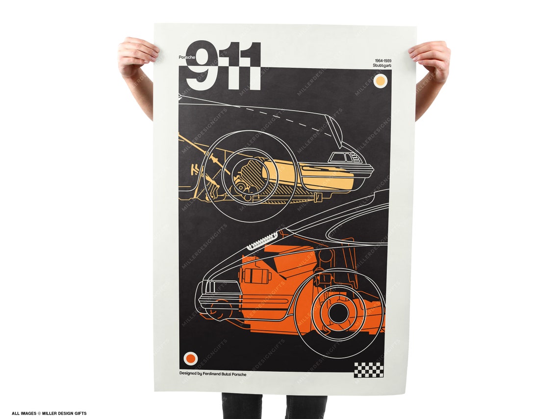 Porsche 911 Cutaway Print Original Wall Art Poster Decor - Etsy