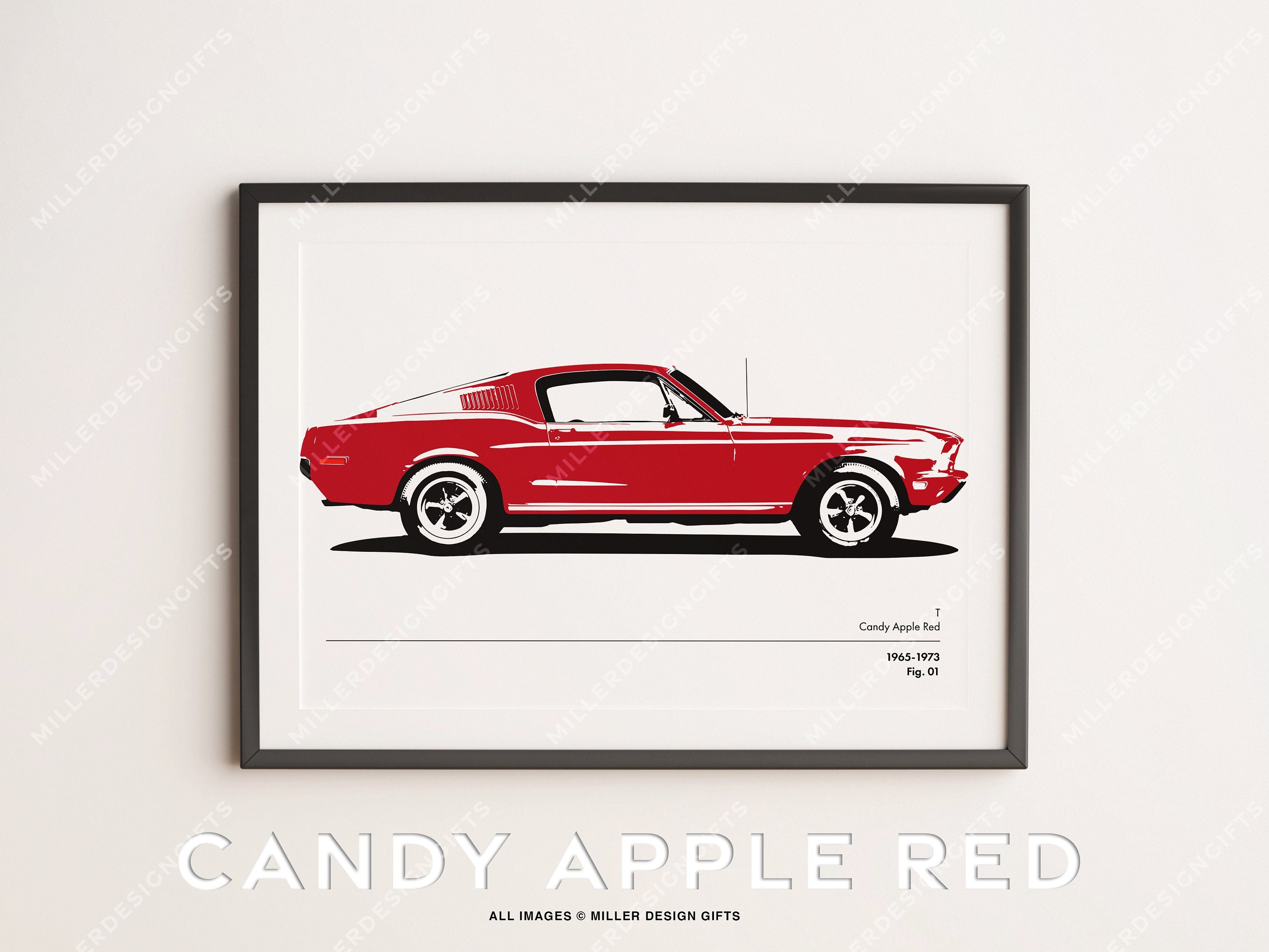 Ford Mustang Color Codes Print Original Wall Art Poster - Etsy