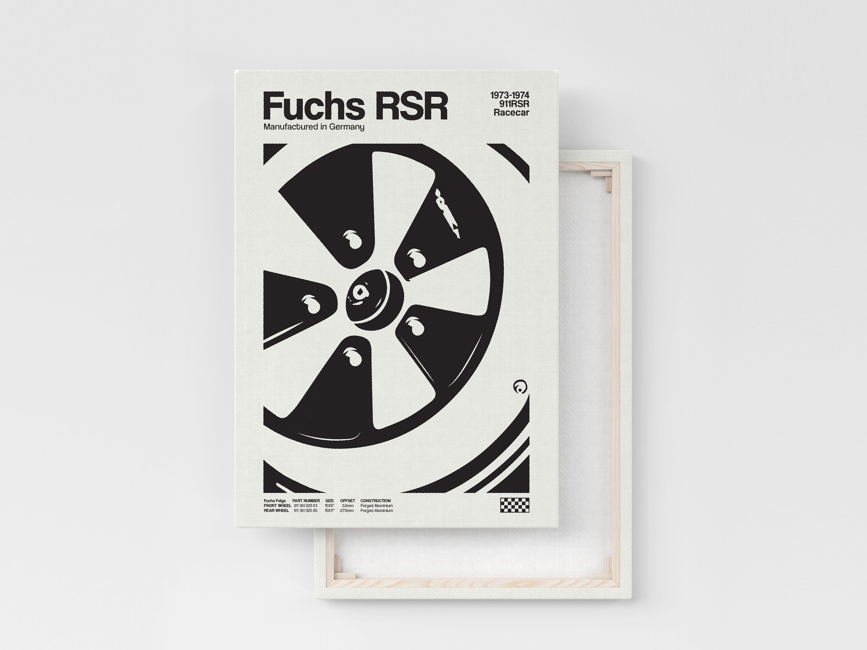 Fuchs RSR Wheel Print Or Canvas - Porsche 911 Racing - Original Wall ...