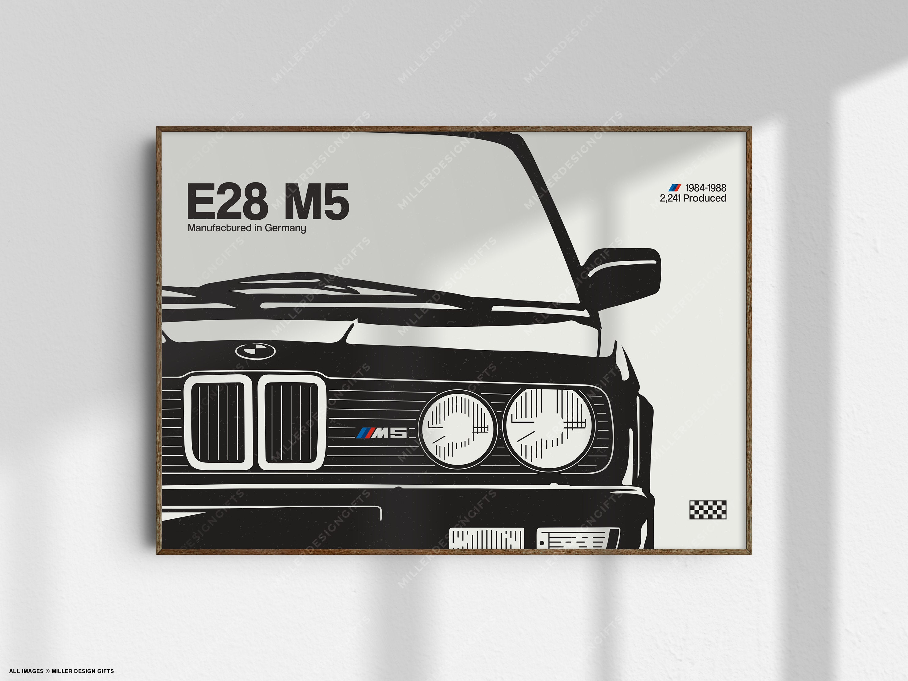 BMW E28 M5 Print Original Wall Art Poster Decor Midcentury - Etsy