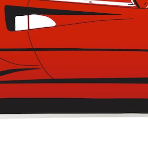 Ferrari F40 Print Rosso Corsa Color Code Original Art Wall Poster Decor ...
