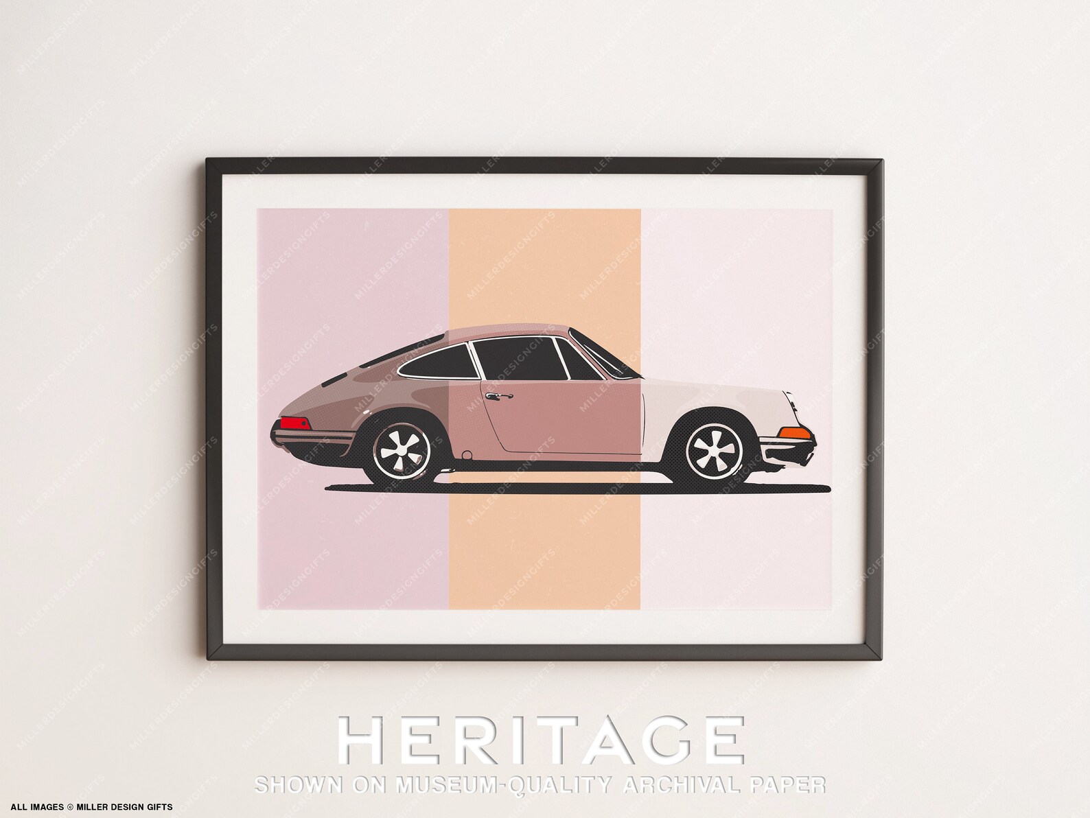 Porsche 911 Print Original Art Wall Poster Decor Christmas Fathers Day ...