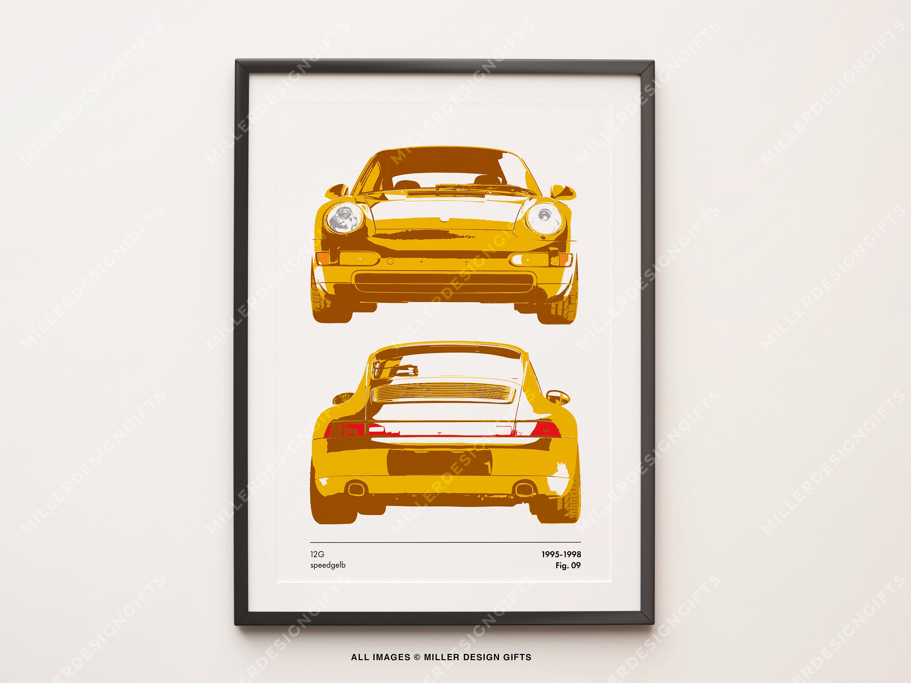 Porsche 911 993 Print Color Codes Original Art Wall Poster | Etsy