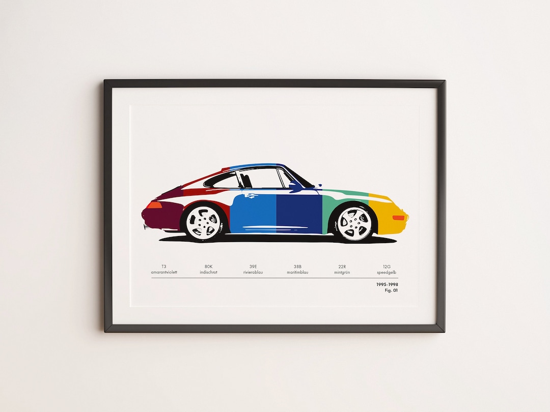 Porsche 911 993 Color Codes Print or Canvas Original Art Wall - Etsy