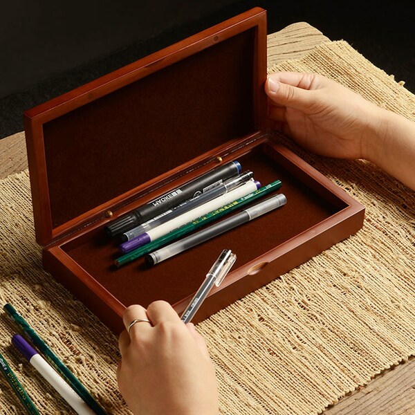 Wood Pencil Box - Etsy
