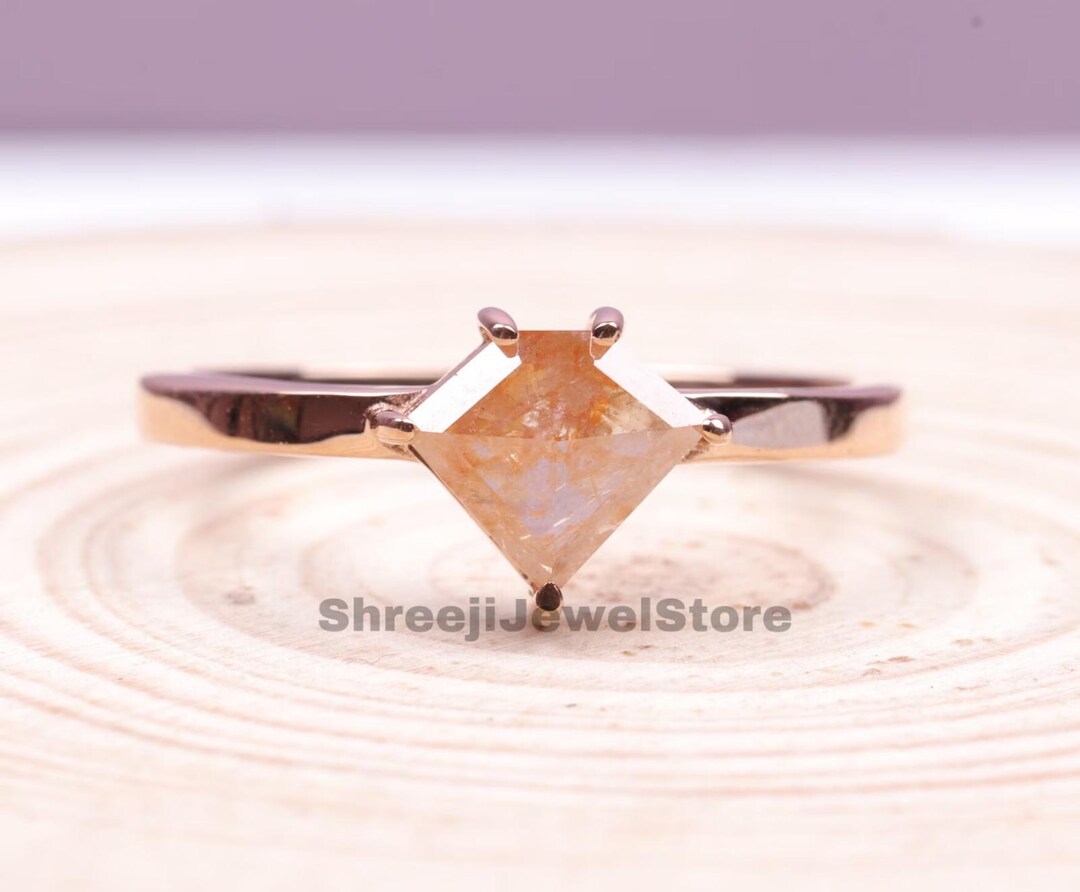 Pentagon Cut Diamond Ring Natural Loose Diamond Engagement Ring ...