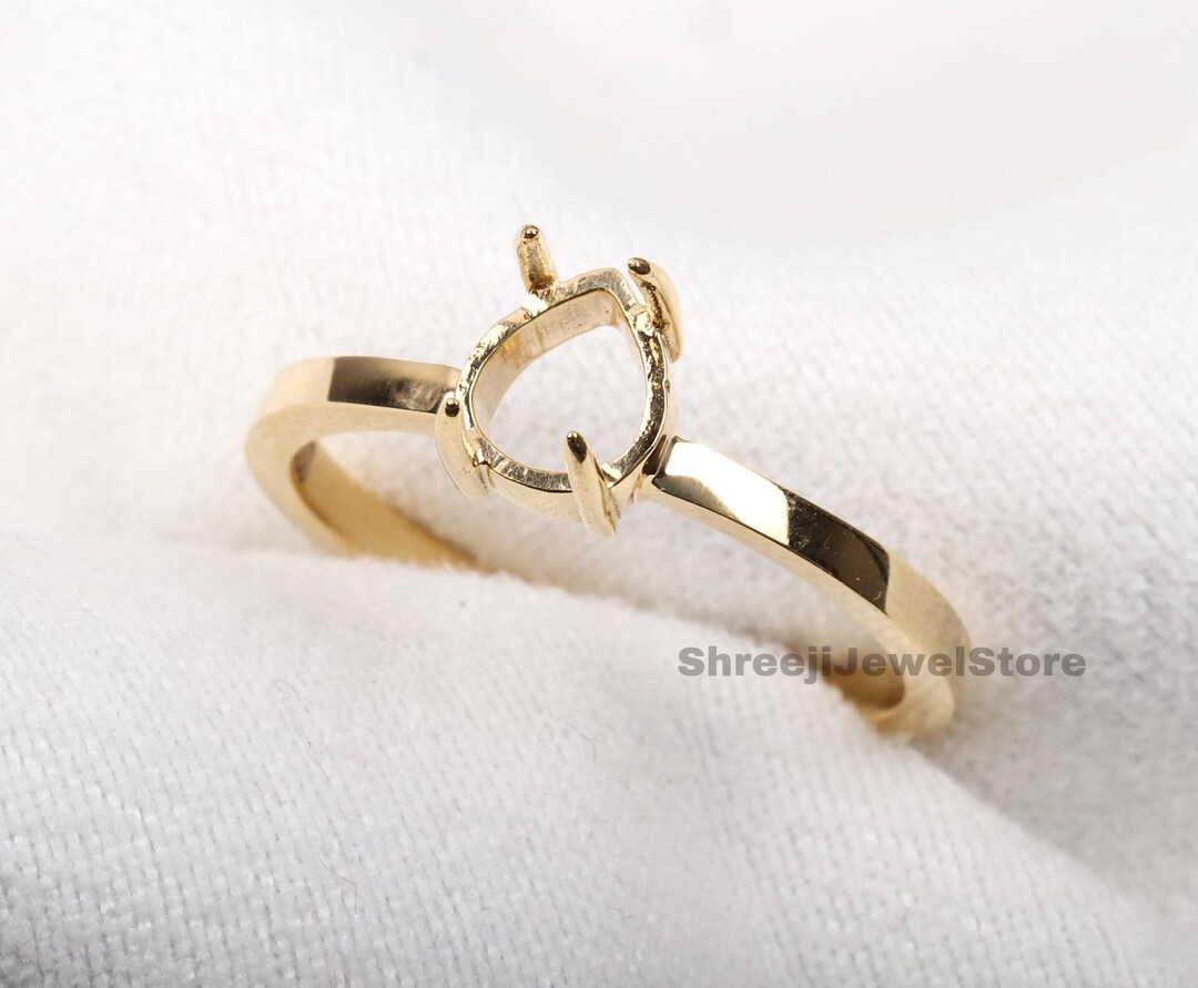 Semi Mount Ring Setting Custom Engagement Ring Setting Without Diamond ...