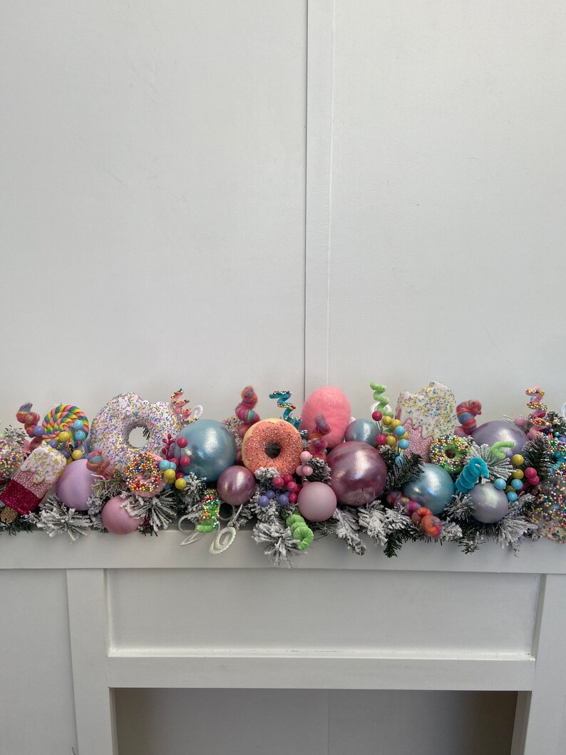 Candyland Garland for Mantle • Winter Decor • Christmas Decor for ...