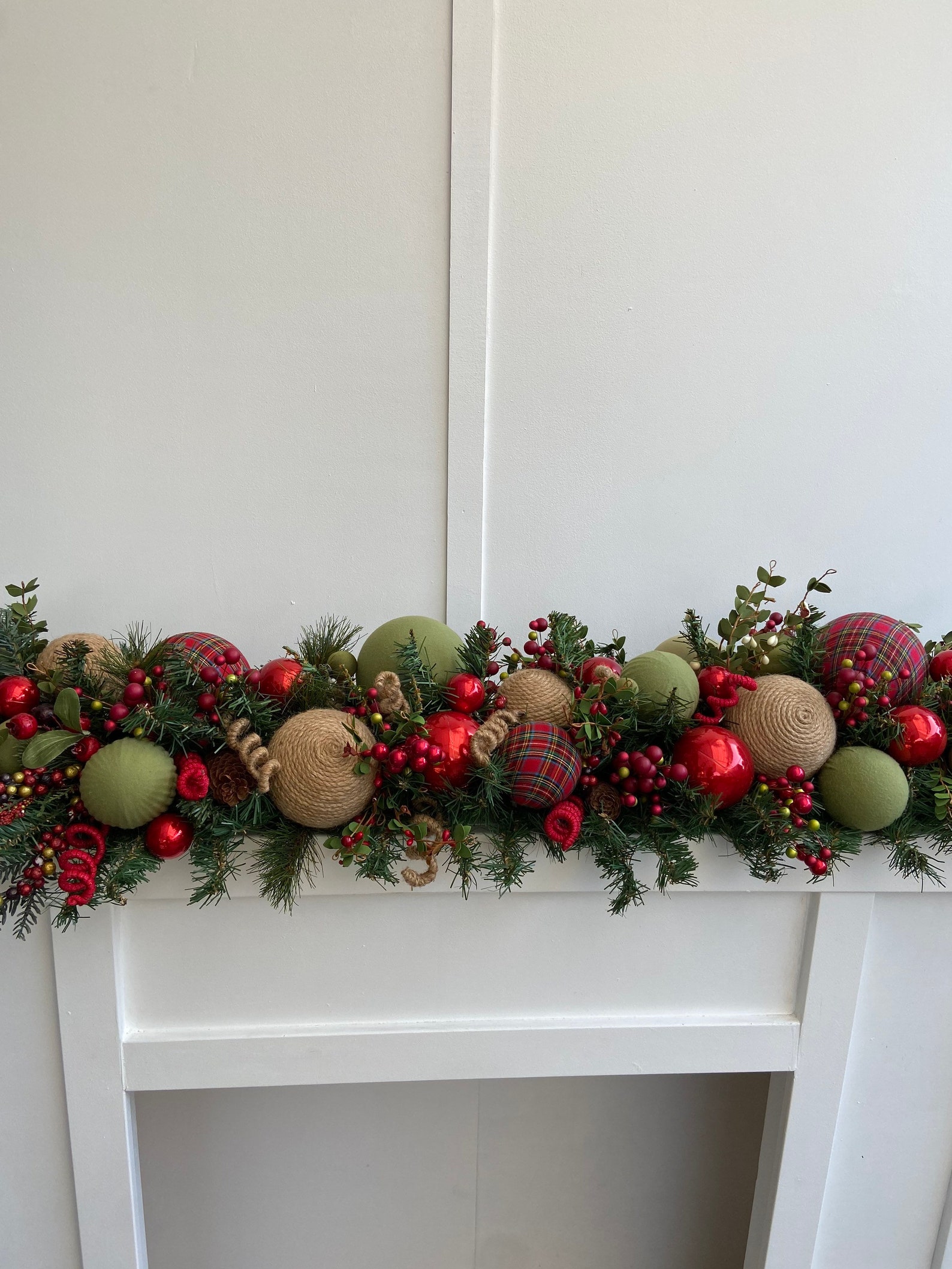 Christmas / Winter Garland for Mantel•holiday Decor •winter Decor for ...