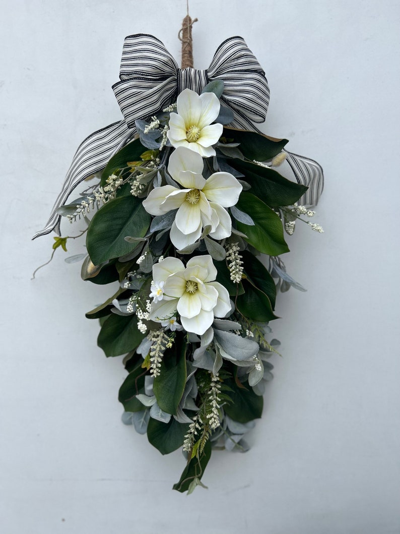 Magnolia Swag • Magnolia Front Door • Magnolia Decor • Wall With ...