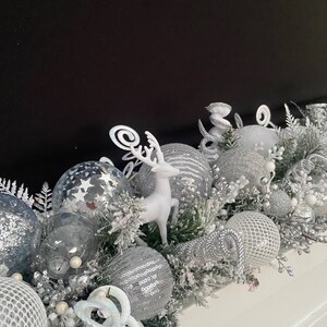 Christmas Garland • Christmas Mantel • Snowy and White Christmas Decor ...