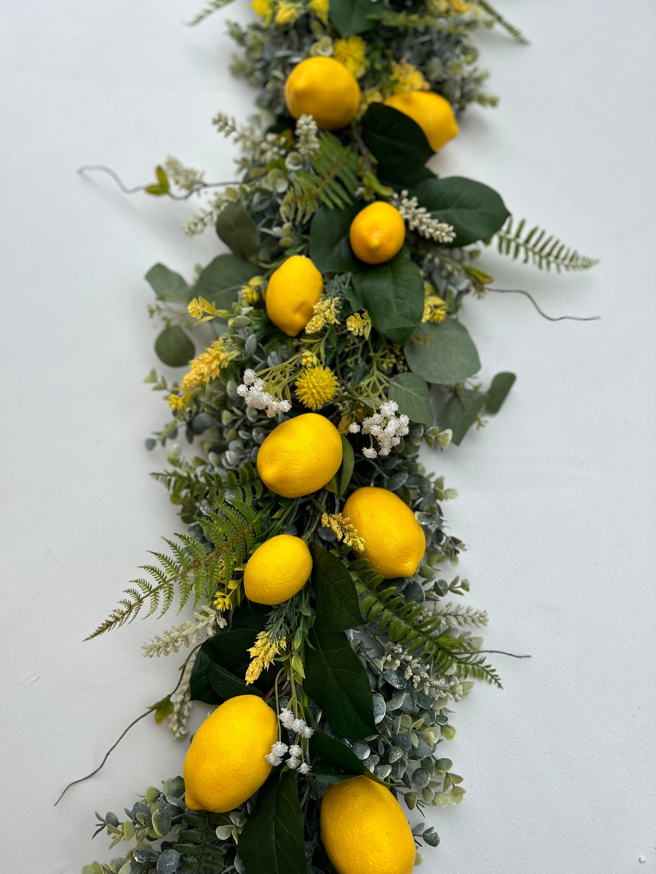 Lemon Garland • Lemon Decor • Lemon Decor for Fireplaces •summer ...