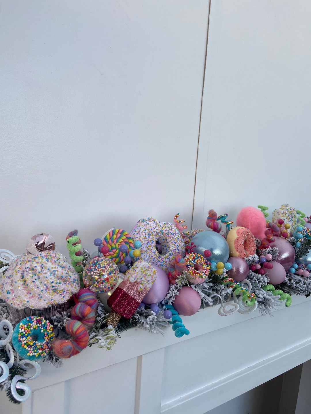 Candyland Garland for Mantle • Winter Decor • Christmas Decor for ...