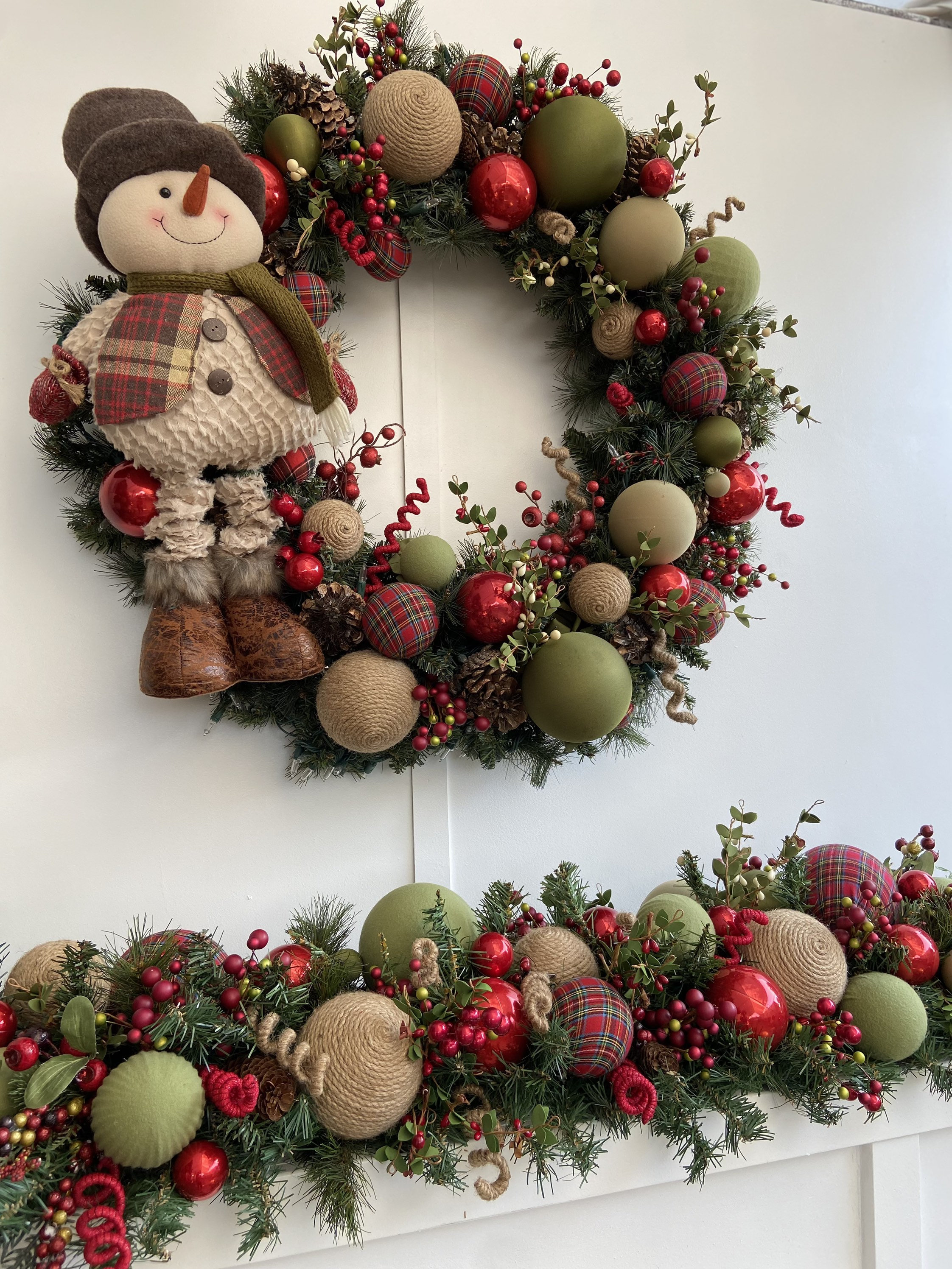 Christmas / Winter Garland for Mantel•holiday Decor •winter Decor for ...