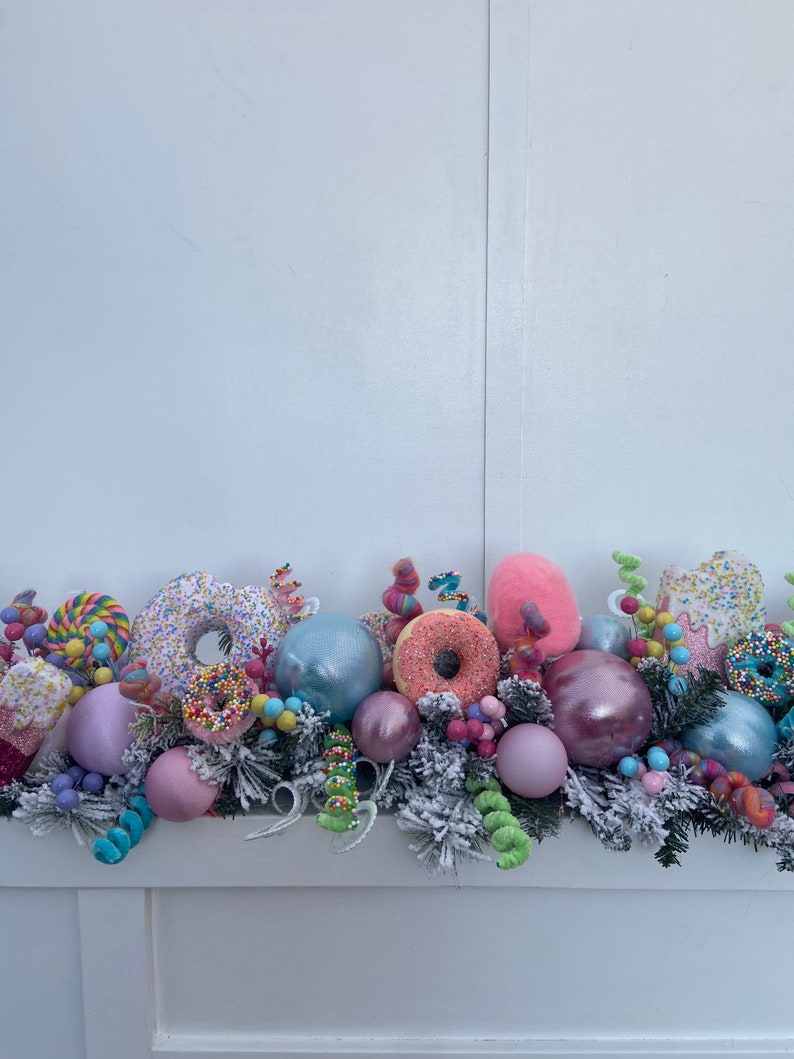 Candyland Garland for Mantle • Winter Decor • Christmas Decor for ...