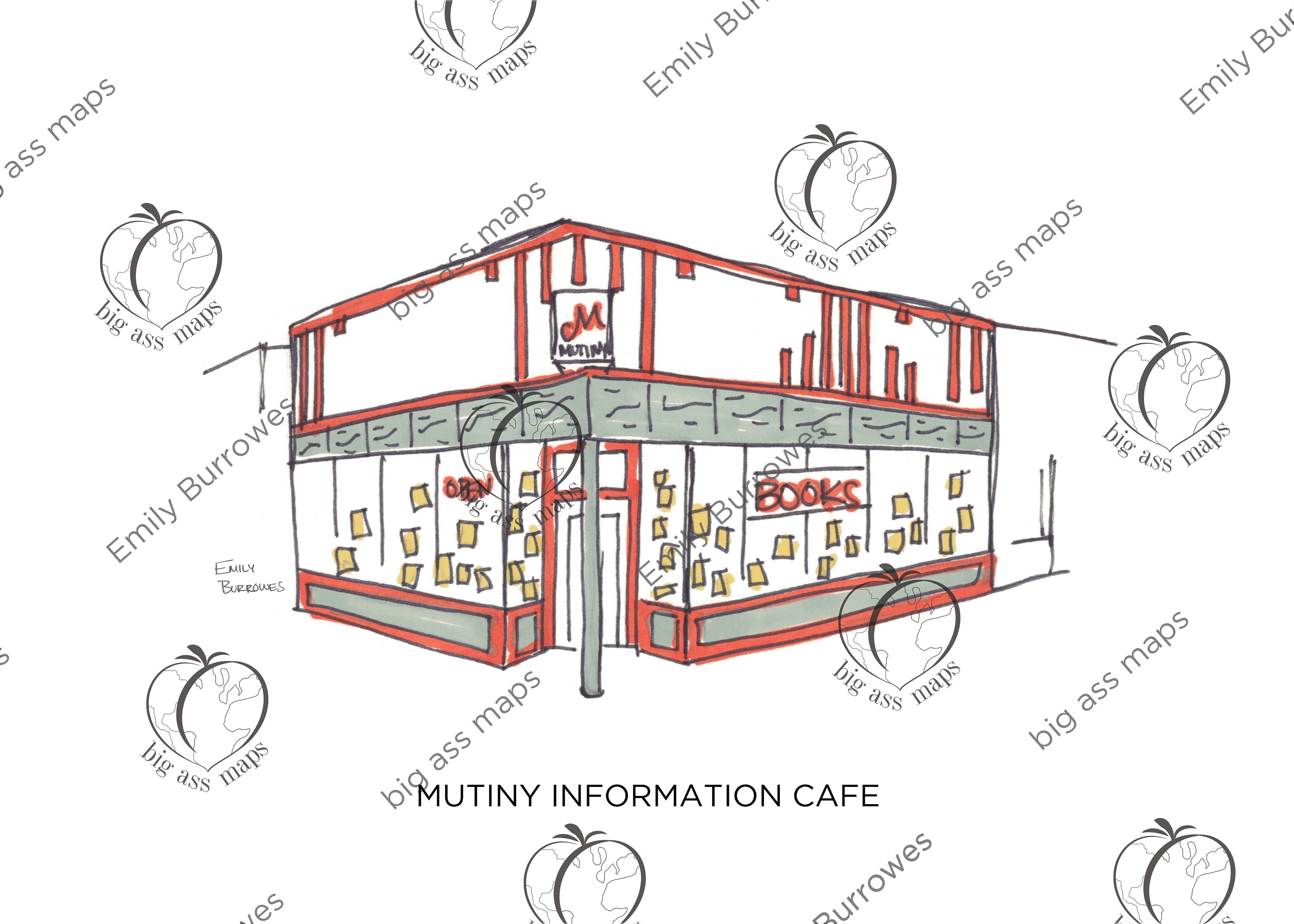 Mutiny Information Cafe denver Print - Etsy