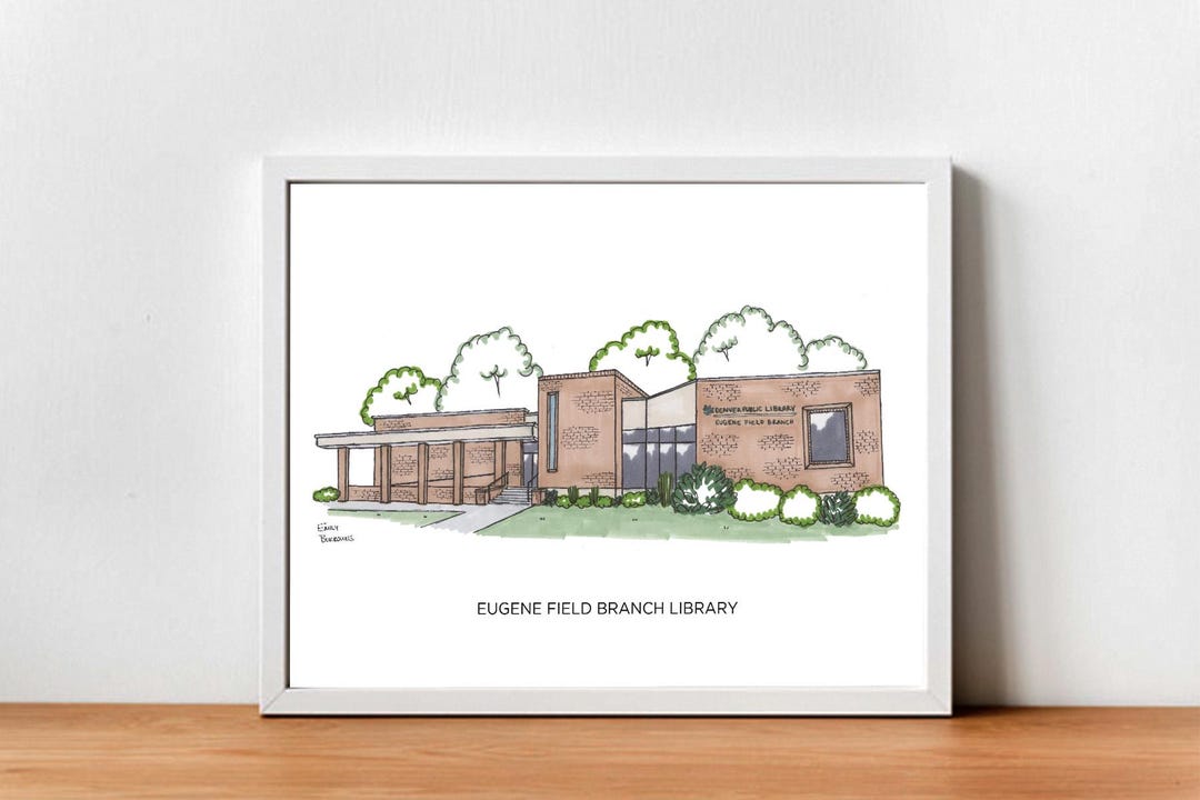 Eugene Field Branch Library (denver Public Library) Print - Etsy