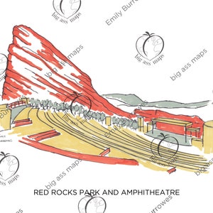 Red Rocks Park and Amphitheatre Print - Etsy