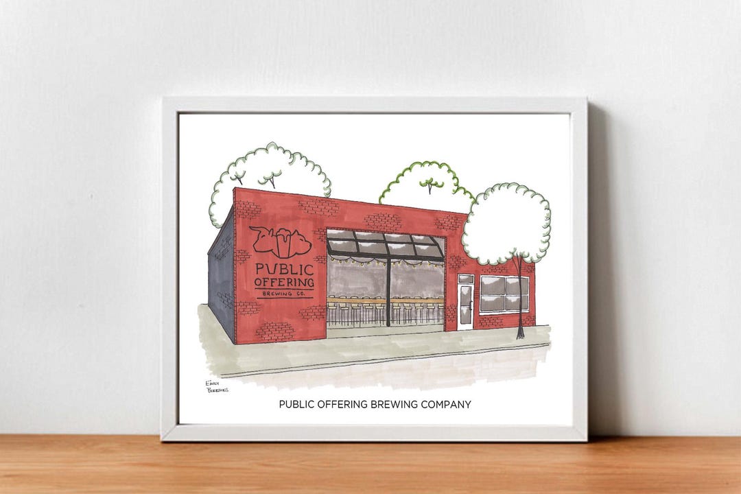 Public Offering Brewing Company Exterior (denver) Print - Etsy