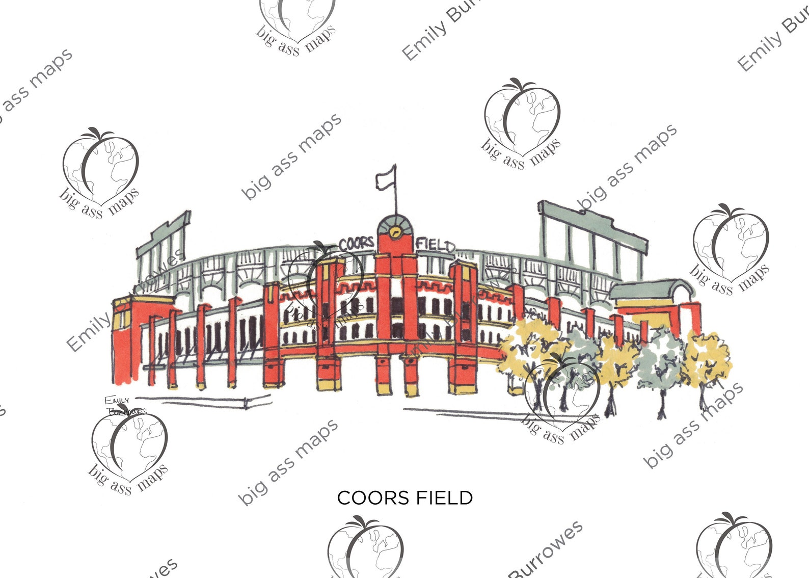 Coors Field denver Print | Etsy
