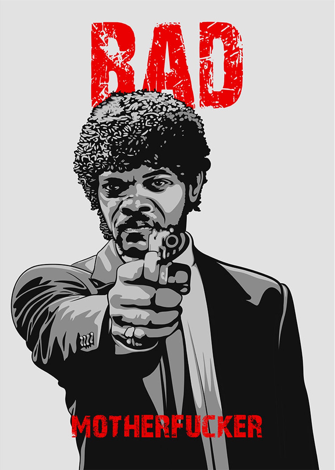 Pulp Fiction Movie Wall Art Printable Samuel L. Jackson Print | Etsy