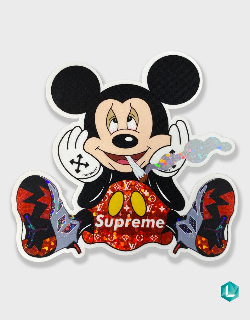 Stoner Mickey Mouse Sticker Weed Sticker Stoner Gifts | Etsy