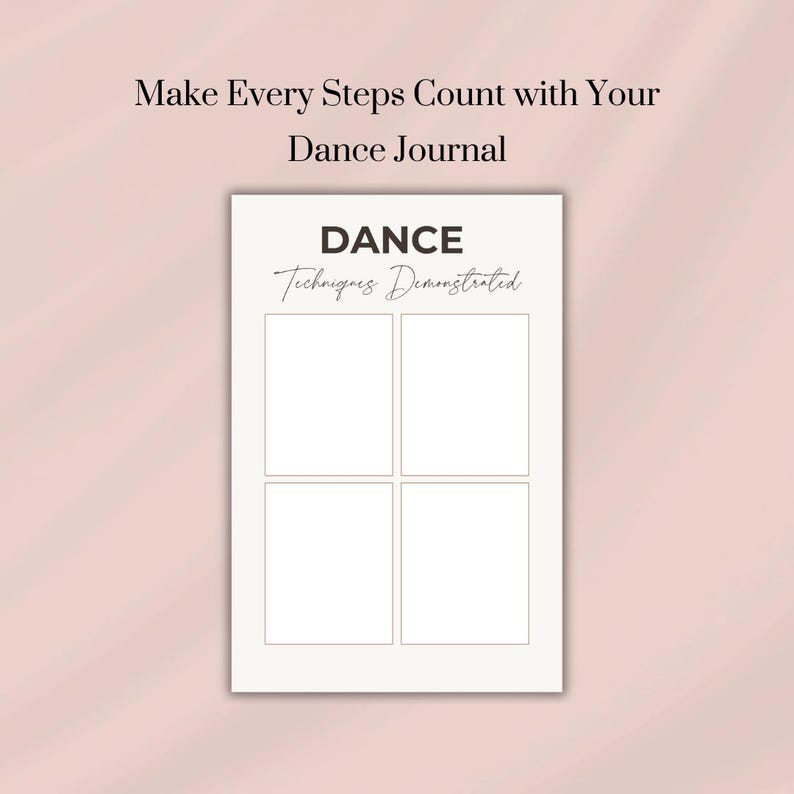 Dance Class Notes: Printable Journal & Planner (PDF Download) - Etsy