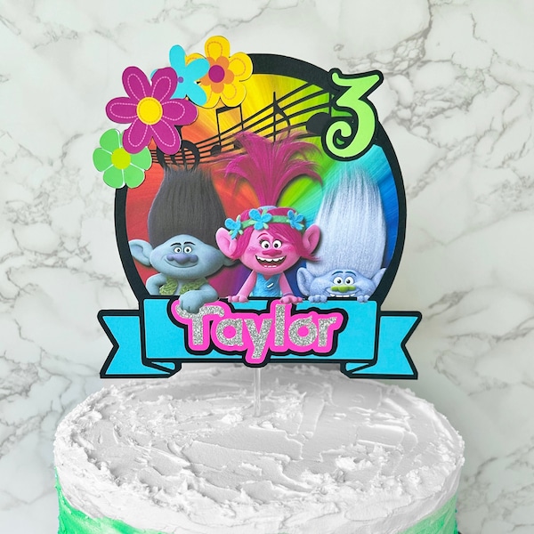 Trolls Cake Toppers - Etsy