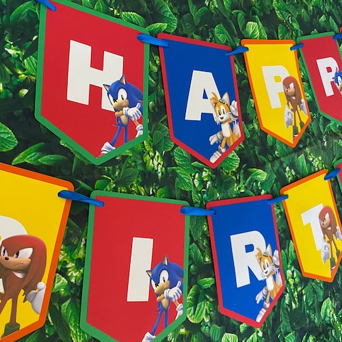 Sonic the Hedgehog Birthday Banner. Sonic Party Sonic - Etsy Canada
