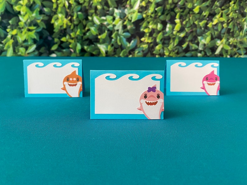 Baby Shark Food Labels Baby Shark Place Cards Baby Shark - Etsy