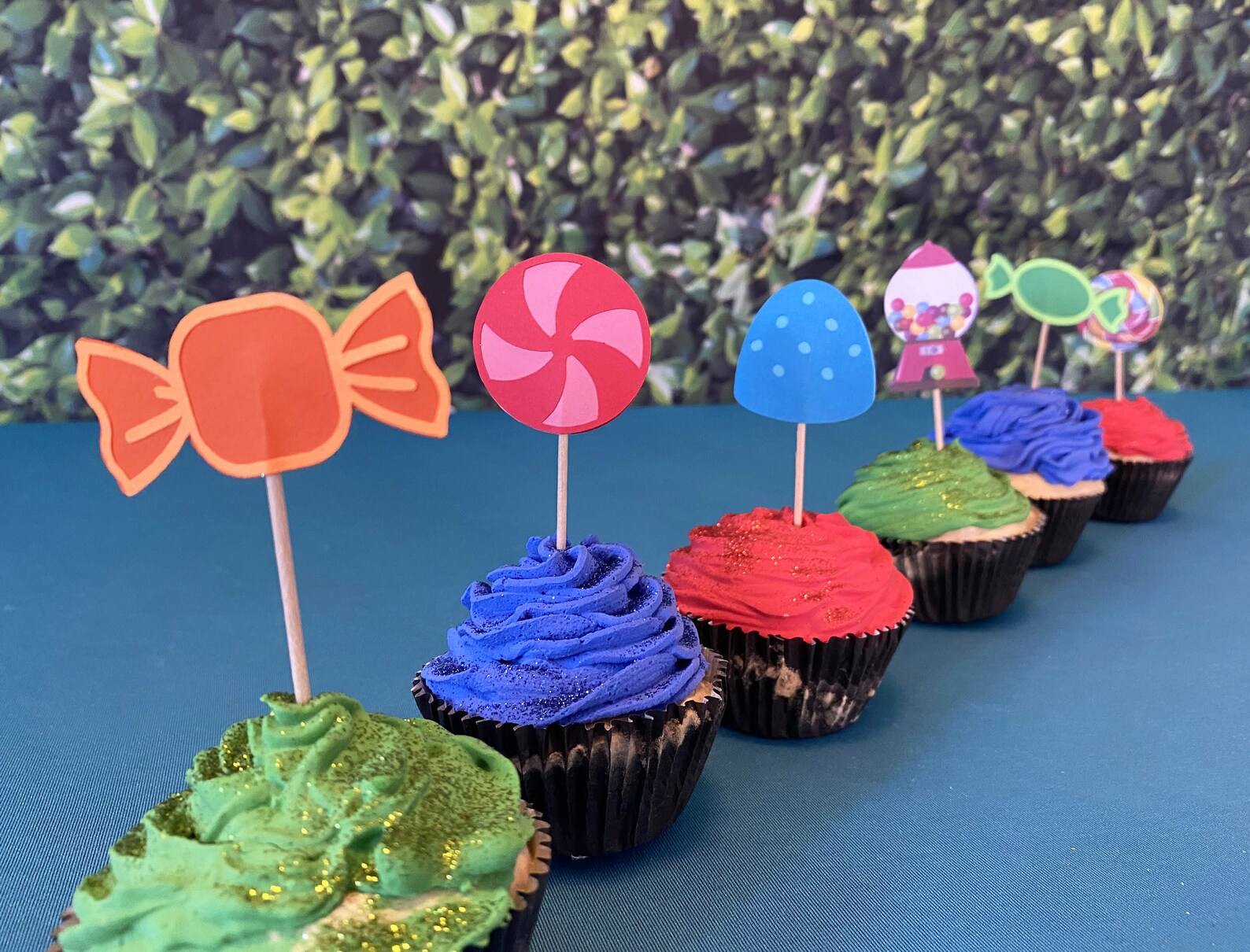 Candy Cupcake Toppers Candy Party Supplies Candy Cake - Etsy