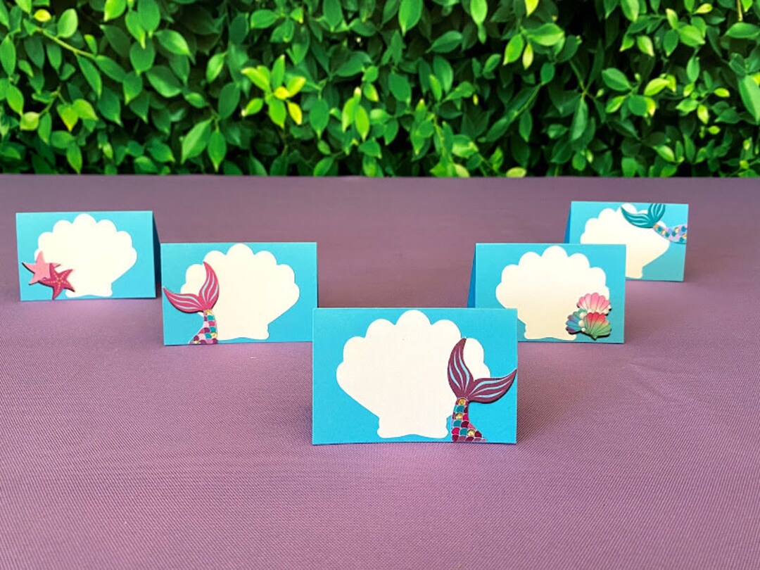 Mermaid Food Labels, Mermaid Place Cards, Mermaid Tent Cards, Mermaid ...