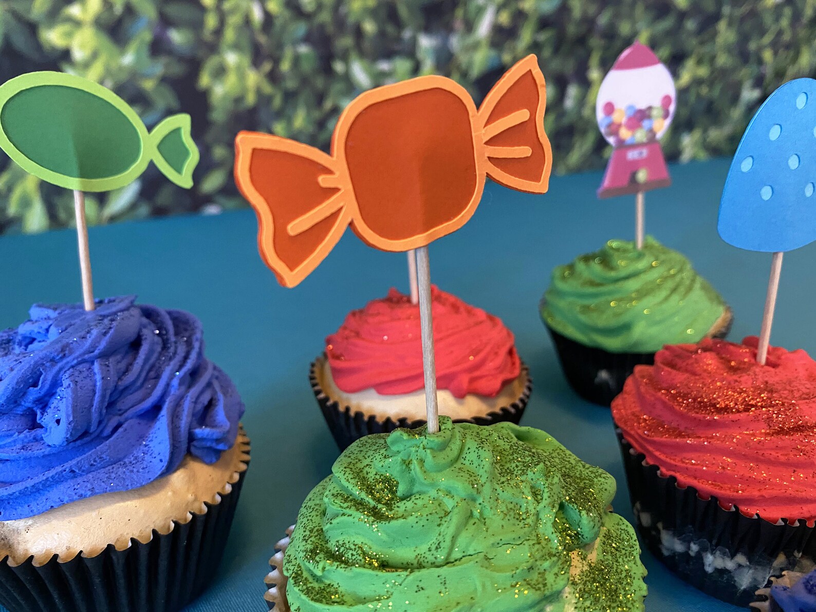 Candy Cupcake Toppers Candy Party Supplies Candy Cake - Etsy