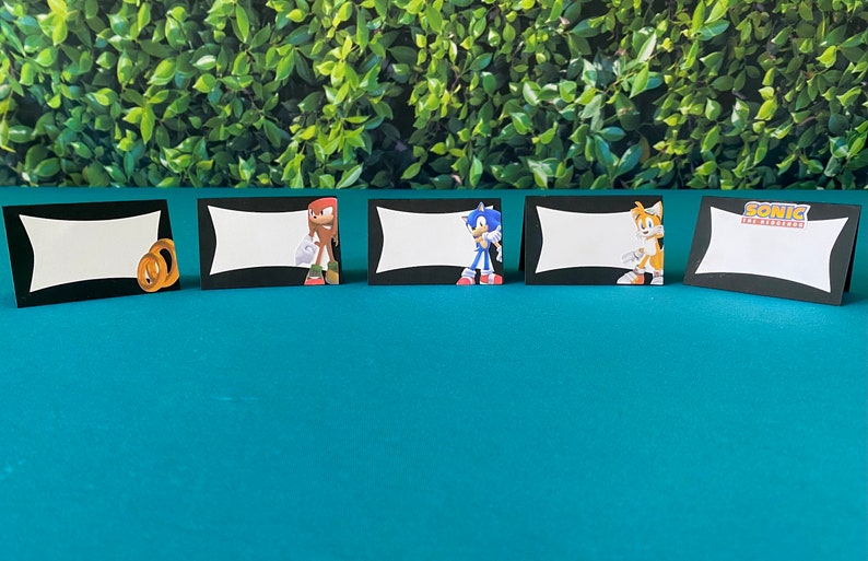 Sonic the Hedgehog Food Labels Sonic Place Cards Sonic Tent - Etsy