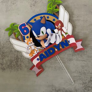 Sonic Cake Topper, Sonic the Hedgehog Cake Topper, Sonic Birthday Party ...