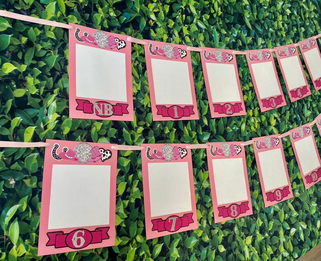 Disco Cowgirl Monthly Photo Banner, Cowgirl Monthly Photo Banner, Space ...