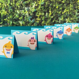 Baby Shark Food Labels, Baby Shark Place Cards, Baby Shark Tent Cards ...