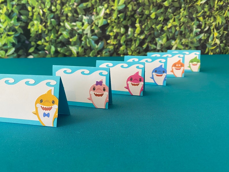 Baby Shark Food Labels Baby Shark Place Cards Baby Shark - Etsy