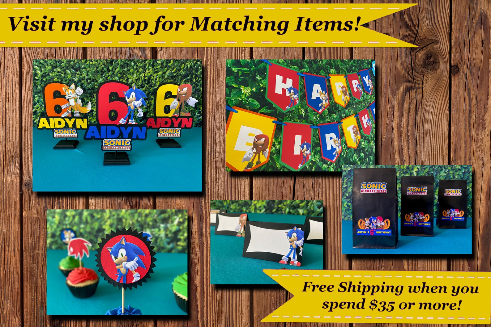 Sonic the Hedgehog Food Labels Sonic Place Cards Sonic Tent - Etsy