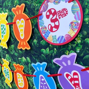 Candy Birthday Party Banner, Candyland Birthday Banner, Candy Party ...