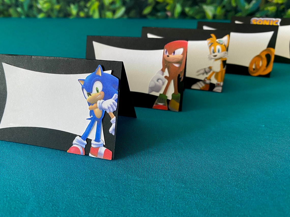 Sonic the Hedgehog Food Labels Sonic Place Cards Sonic Tent - Etsy