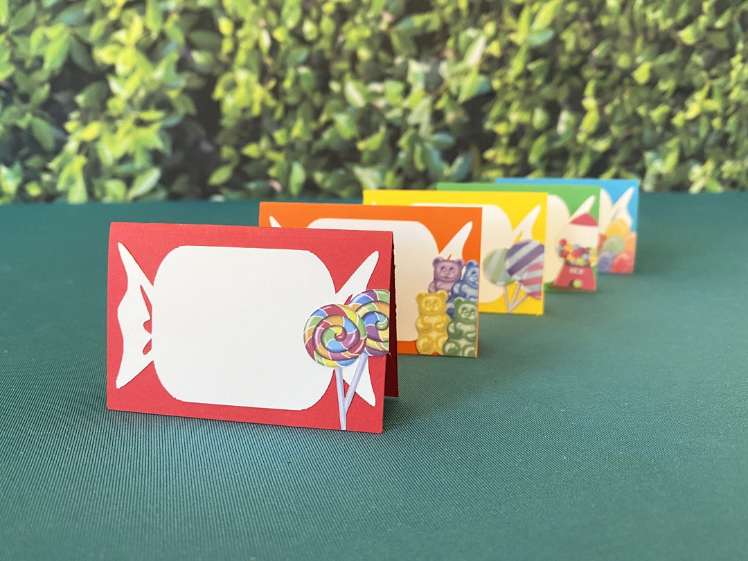 Candy Food Labels, Candy Place Card, Candy Tent Card, Candyland Label ...