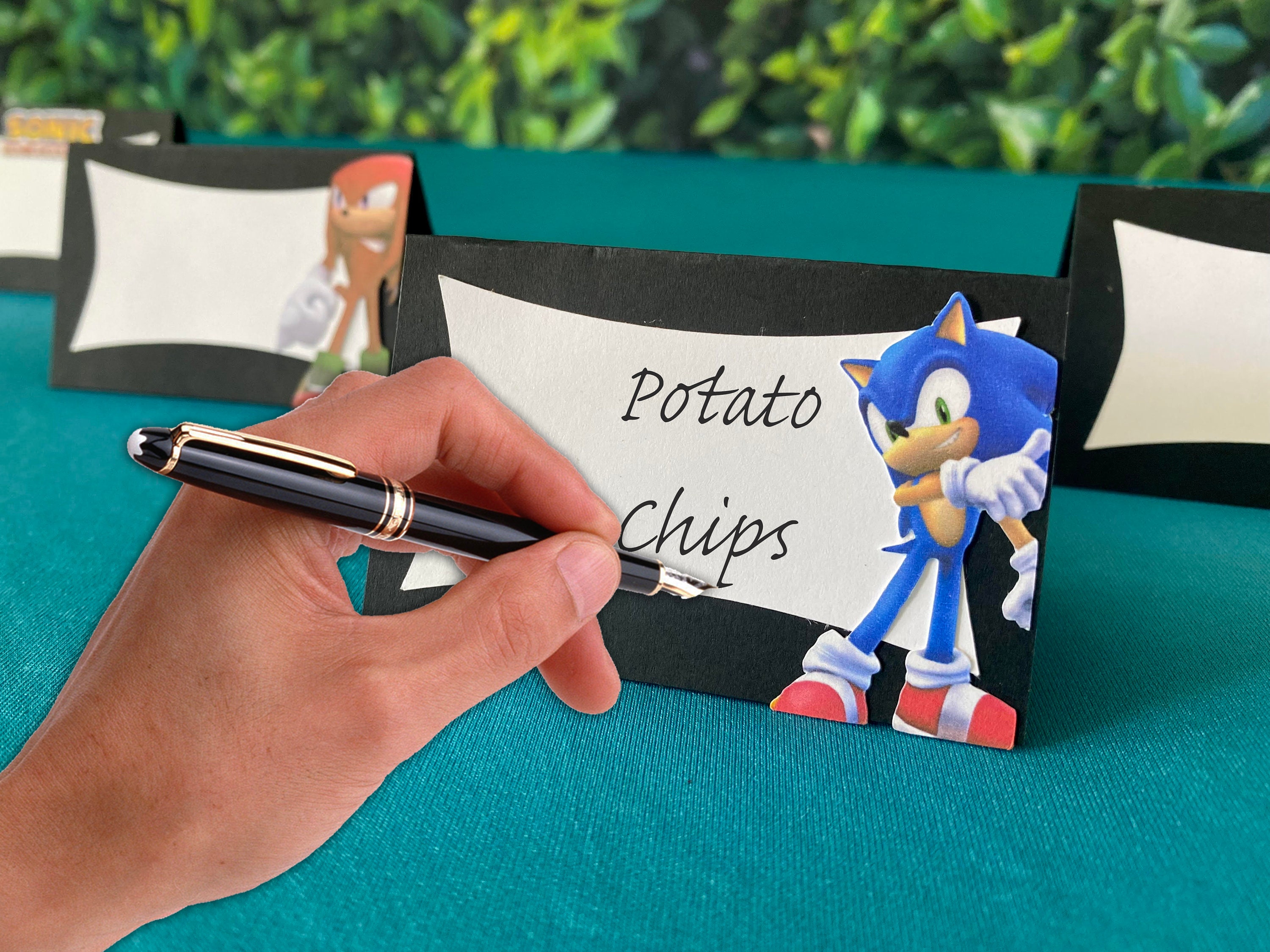 Sonic the Hedgehog Food Labels Sonic Place Cards Sonic Tent - Etsy