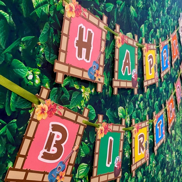 Hawaiian Birthday Banner - Etsy