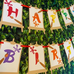 Art Party Birthday Party Banner, Art Party Banner, Art Party Supplies ...