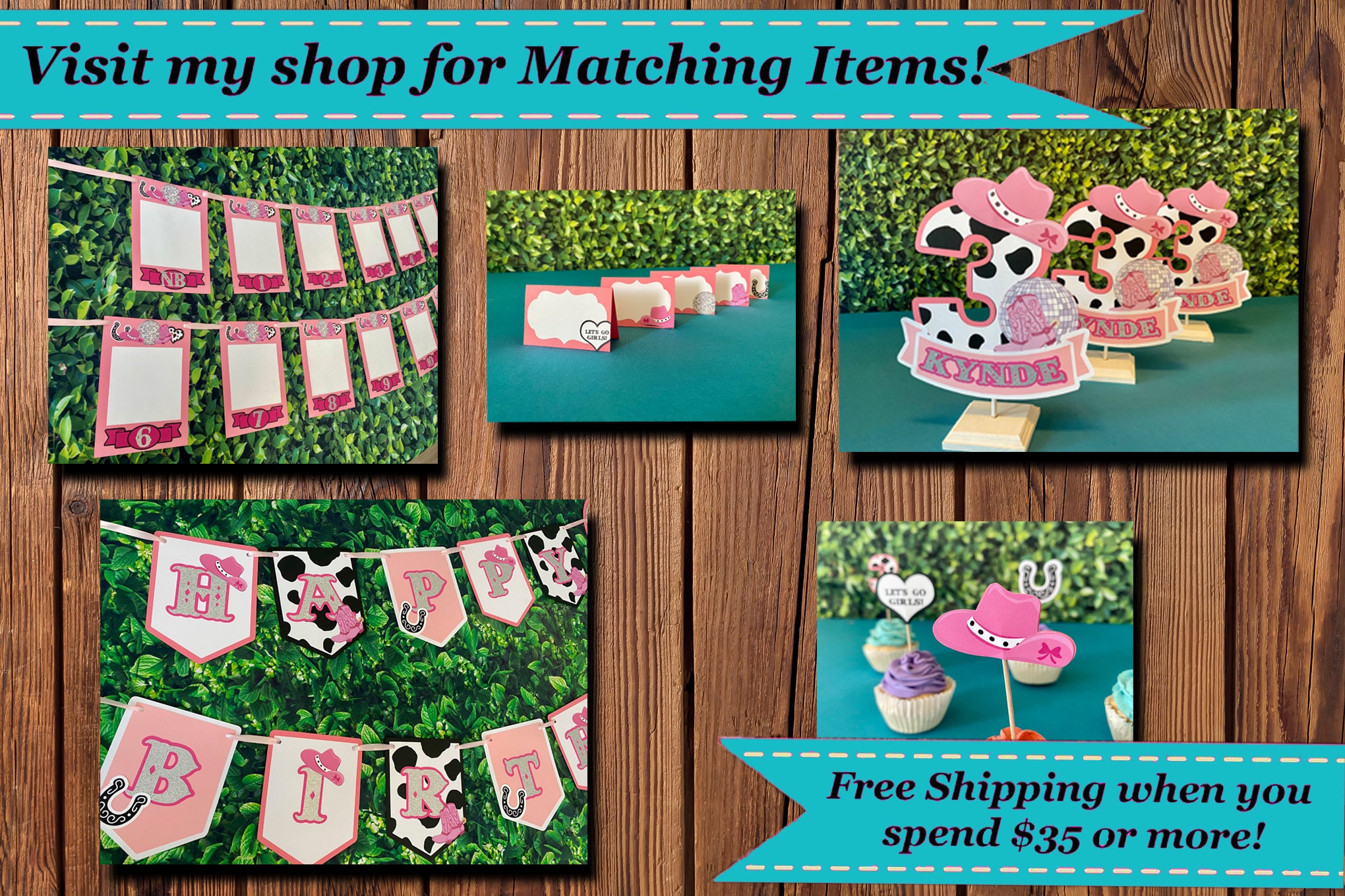 Disco Cowgirl Food Labels Disco Cowgirl Place Card Disco - Etsy